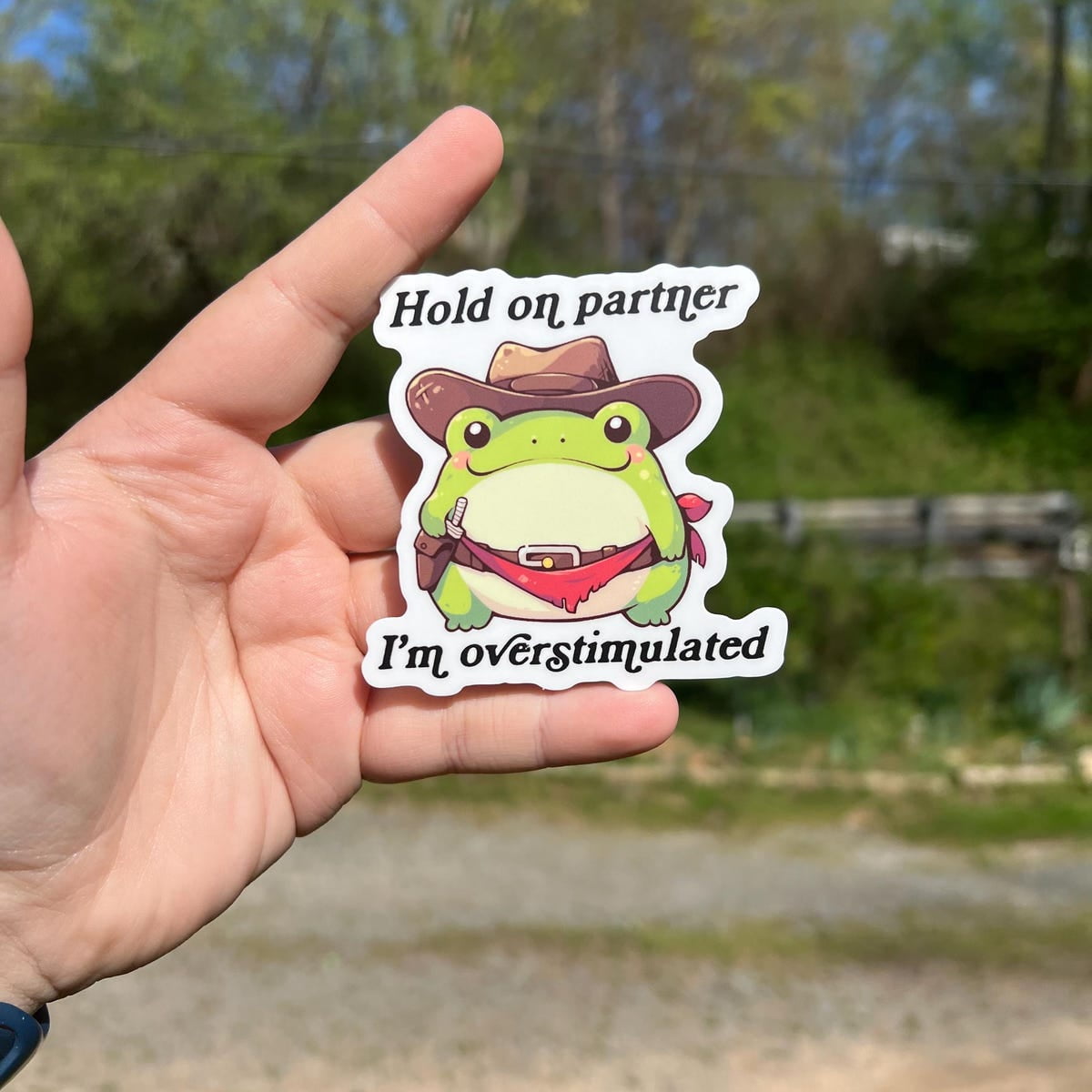 Maneki Hold On Partner I’M Overstimulated Sticker, Neurodivergent ...