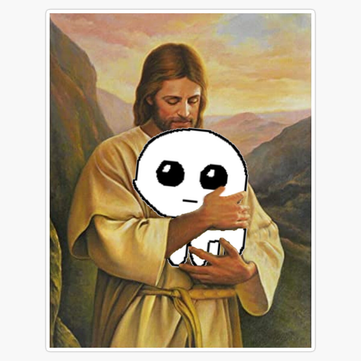 Maneki Holding Autism Creature Tbh Creature Er, Phone Decal Water ...