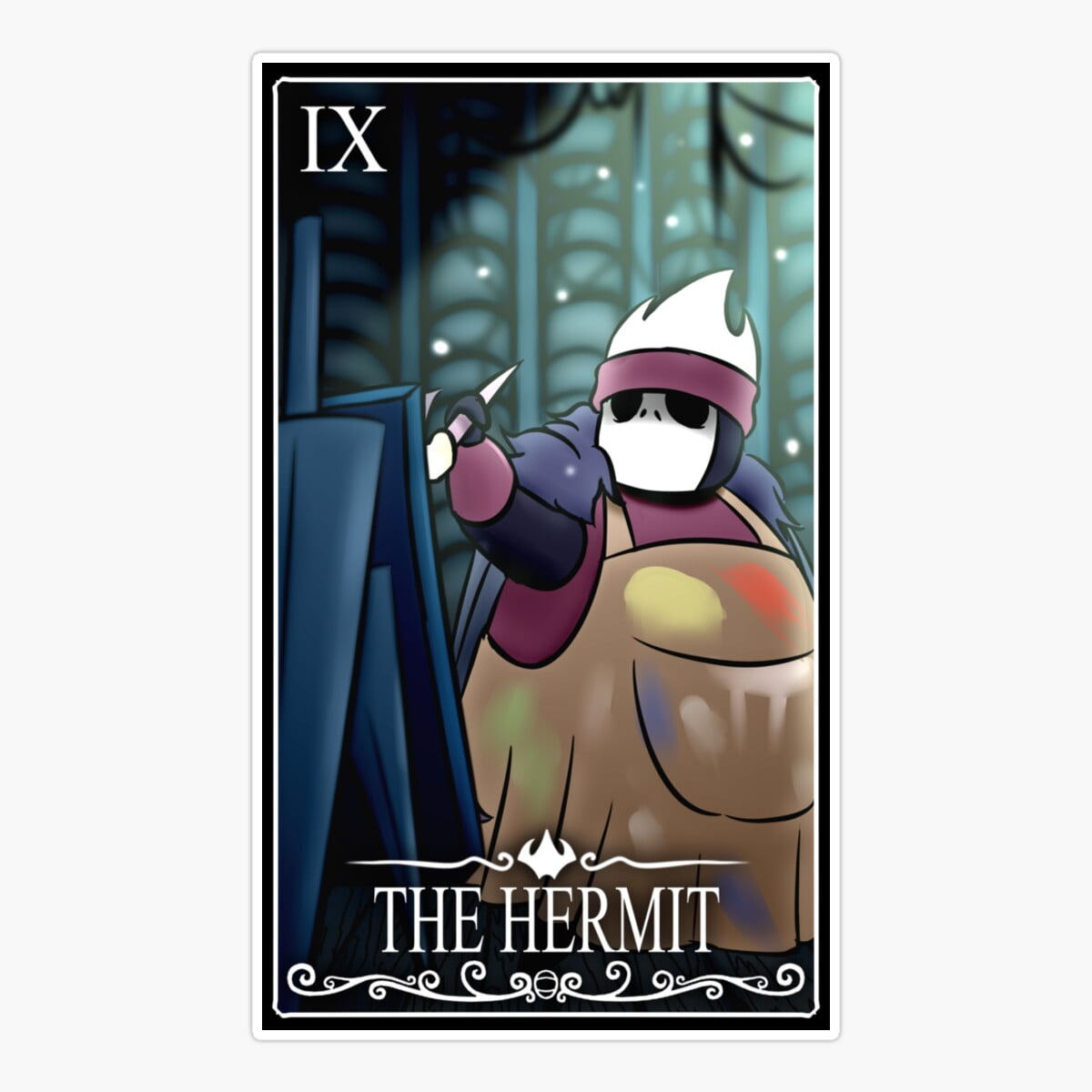 Maneki Hollow Knight Mor Arcana The Hermit Er, Phone Decal Water Bottle ...