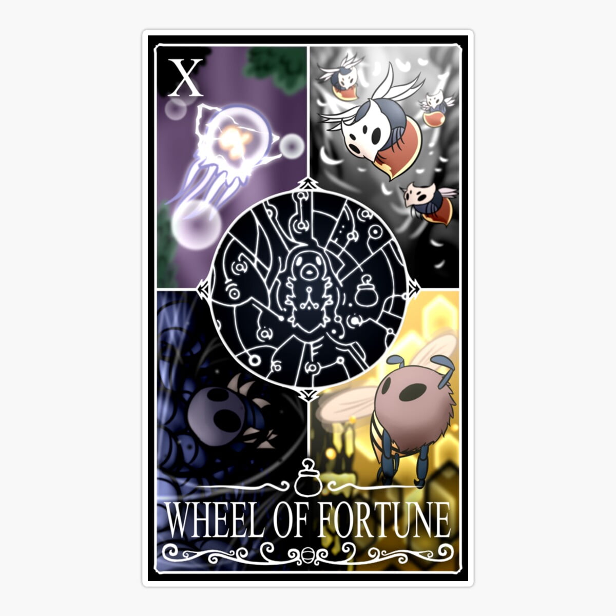 Maneki Hollow Knight Mor Arcana Wheel O Ortune Er, Phone Decal Water ...