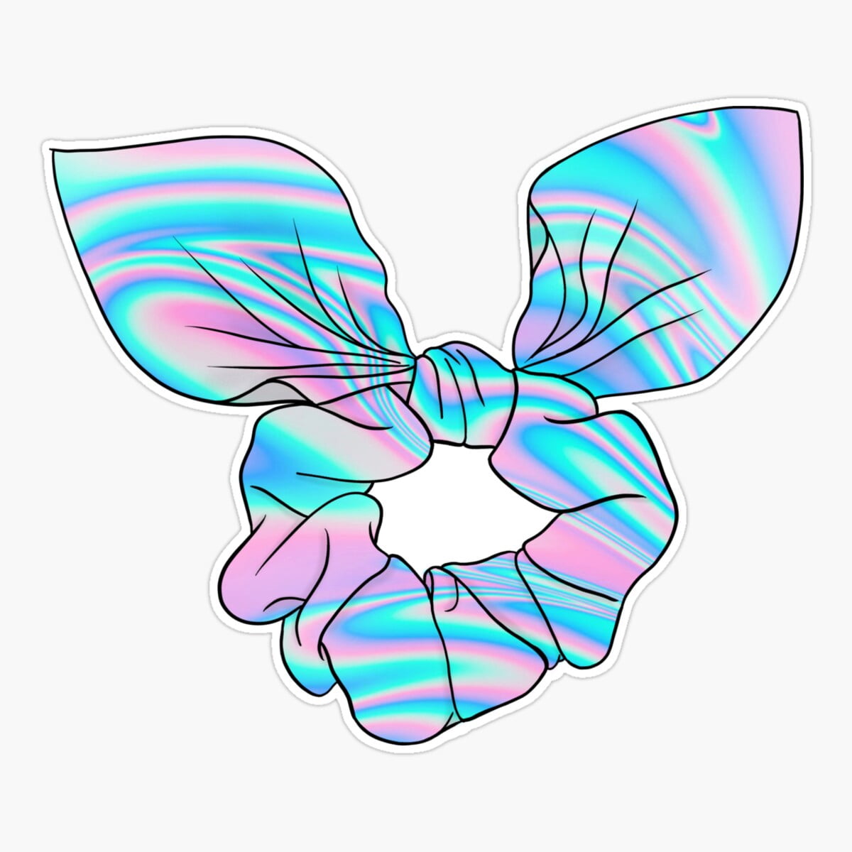 Maneki Holographic Bow Scrunchie er,Phone Decal Water Bottle Stickers ...