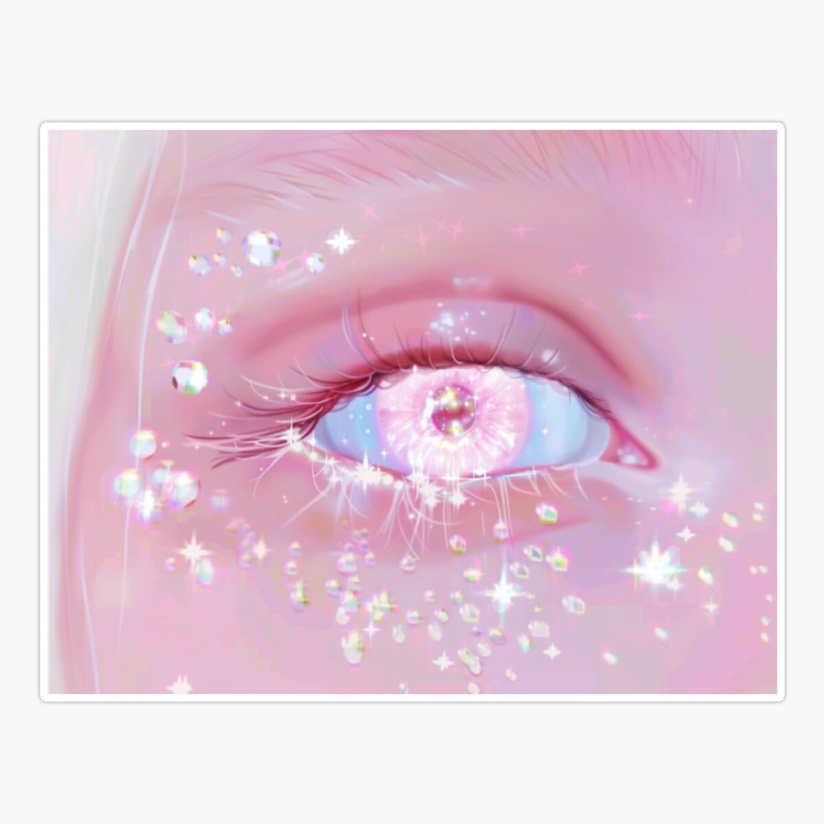 Maneki Holographic Crystal Eye Er Er, Phone Decal Water Bottle Stickers ...