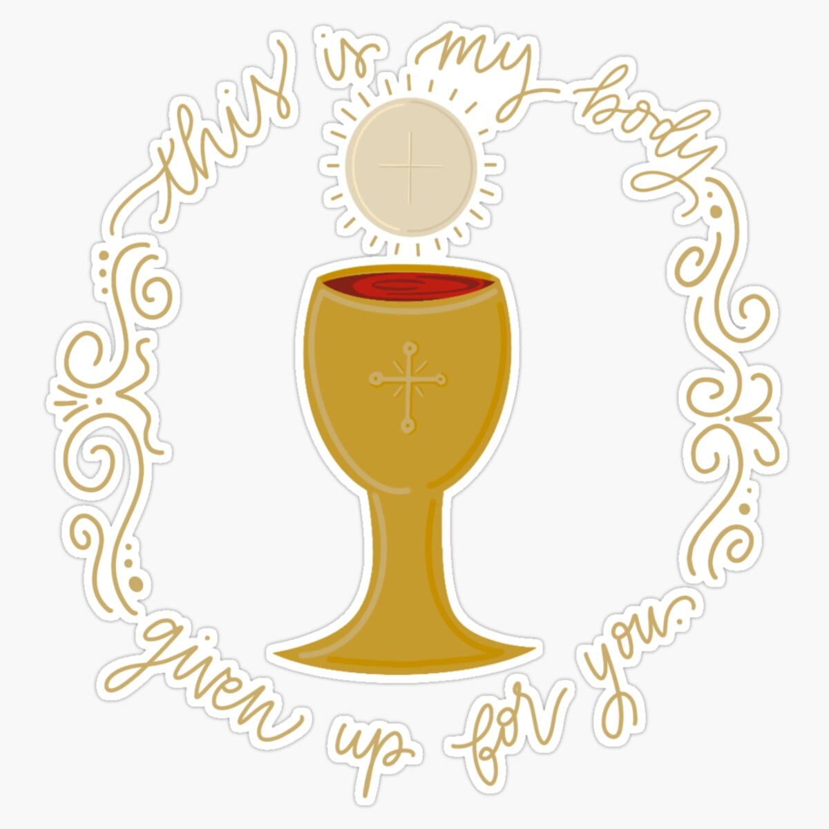 Maneki Holy Communion Er, Phone Decal Water Bottle Stickers Car Decals, Funny Birthday Gift ...