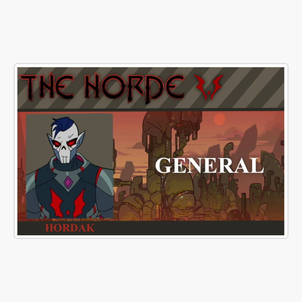 Maneki Hordak Horde ID Card er,Phone Decal Water Bottle Stickers Car ...