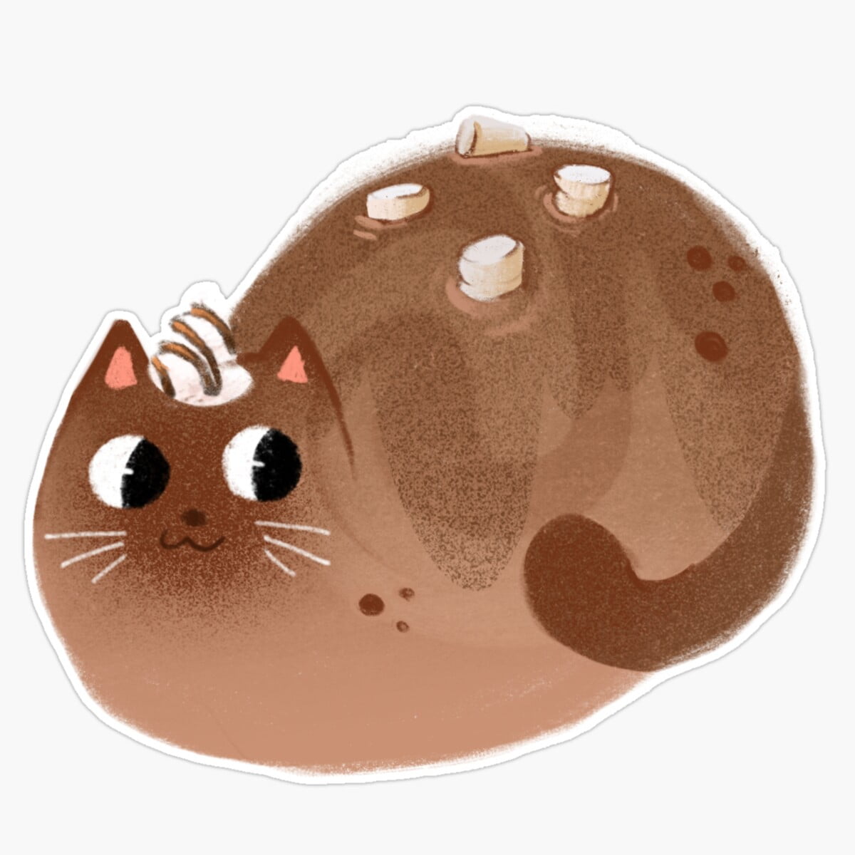 Maneki Hot Chocolate Cat Er, Phone Decal Water Bottle Stickers Car ...