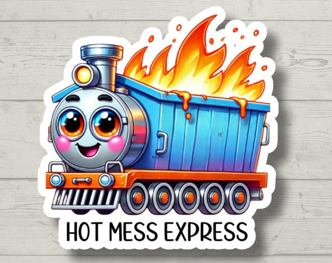 Maneki Hot Mess Express, Train, Funny ers, Sarcasm ers, Sarcastic ers, Funny Laptop er, Funny ...