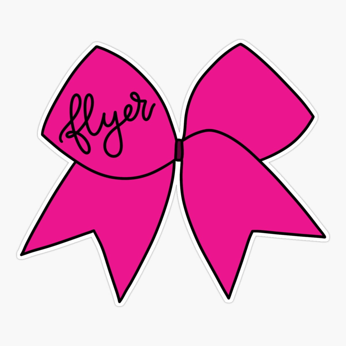 Maneki Hot Pink Lyer Cheerleading Bow Er, Phone Decal Water Bottle ...