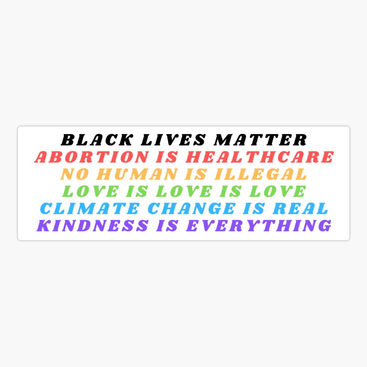 Maneki Human Rights Bumper Er Er, Phone Decal Water Bottle Stickers Car ...