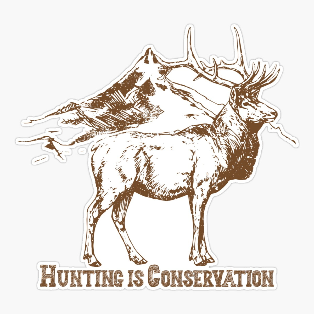 Maneki Hunting Is Conservation Er, Phone Decal Water Bottle Stickers ...