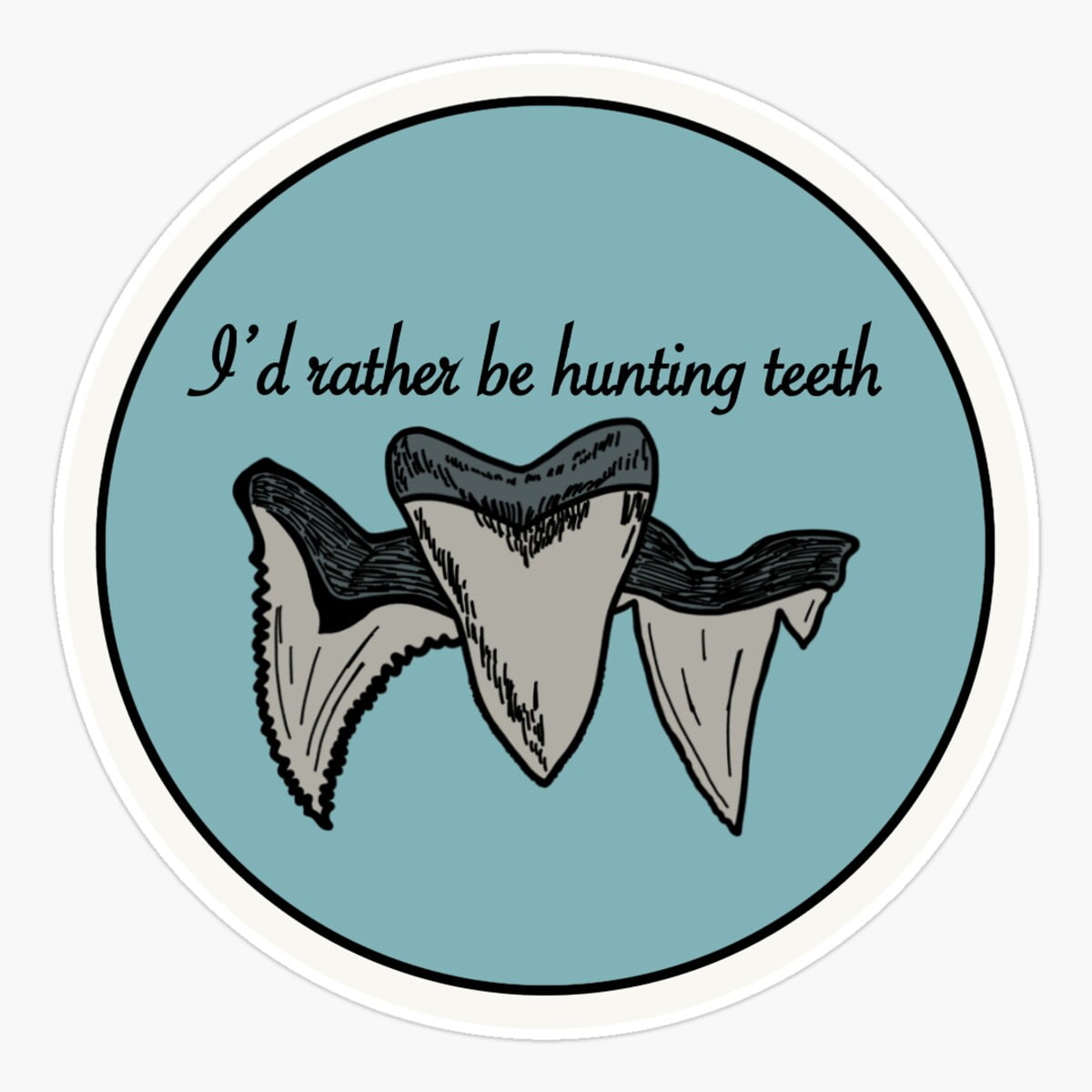 Maneki Hunting Shark Teeth Er, Phone Decal Water Bottle Stickers Car ...