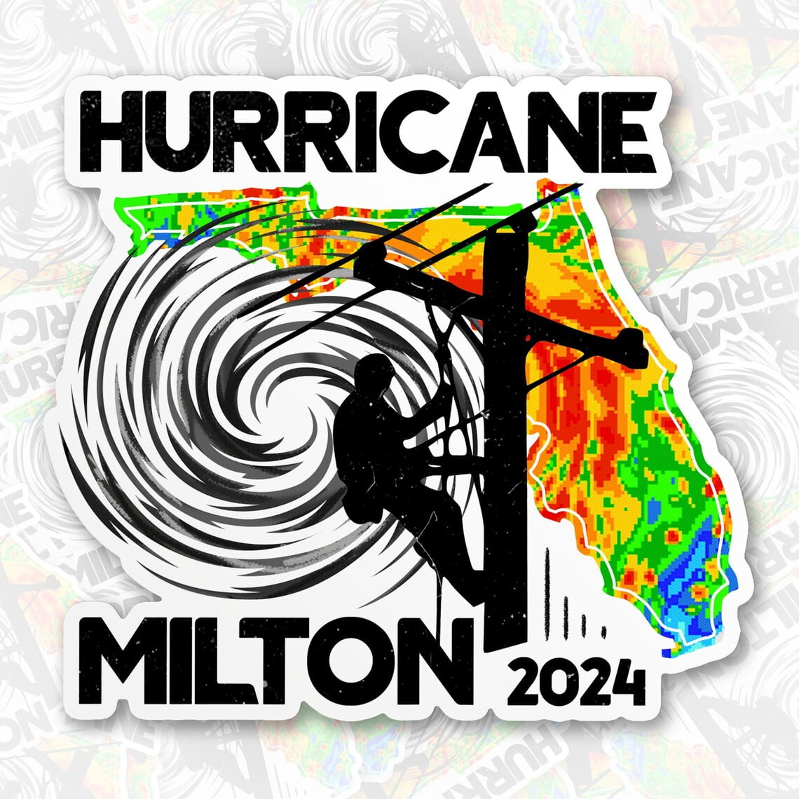 Maneki Hurricane Milton 2024 Er, Hurricane Florida Er Lineman Hard Hat ...