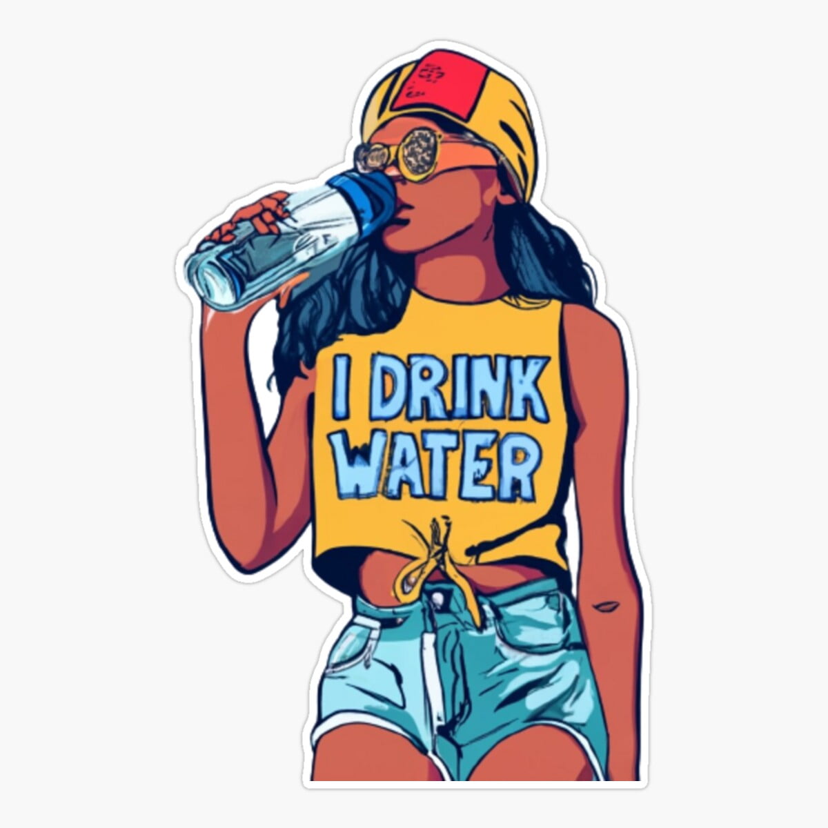 Maneki Hydration Station. Hot Girls Drink Water Er, Phone Decal Water ...