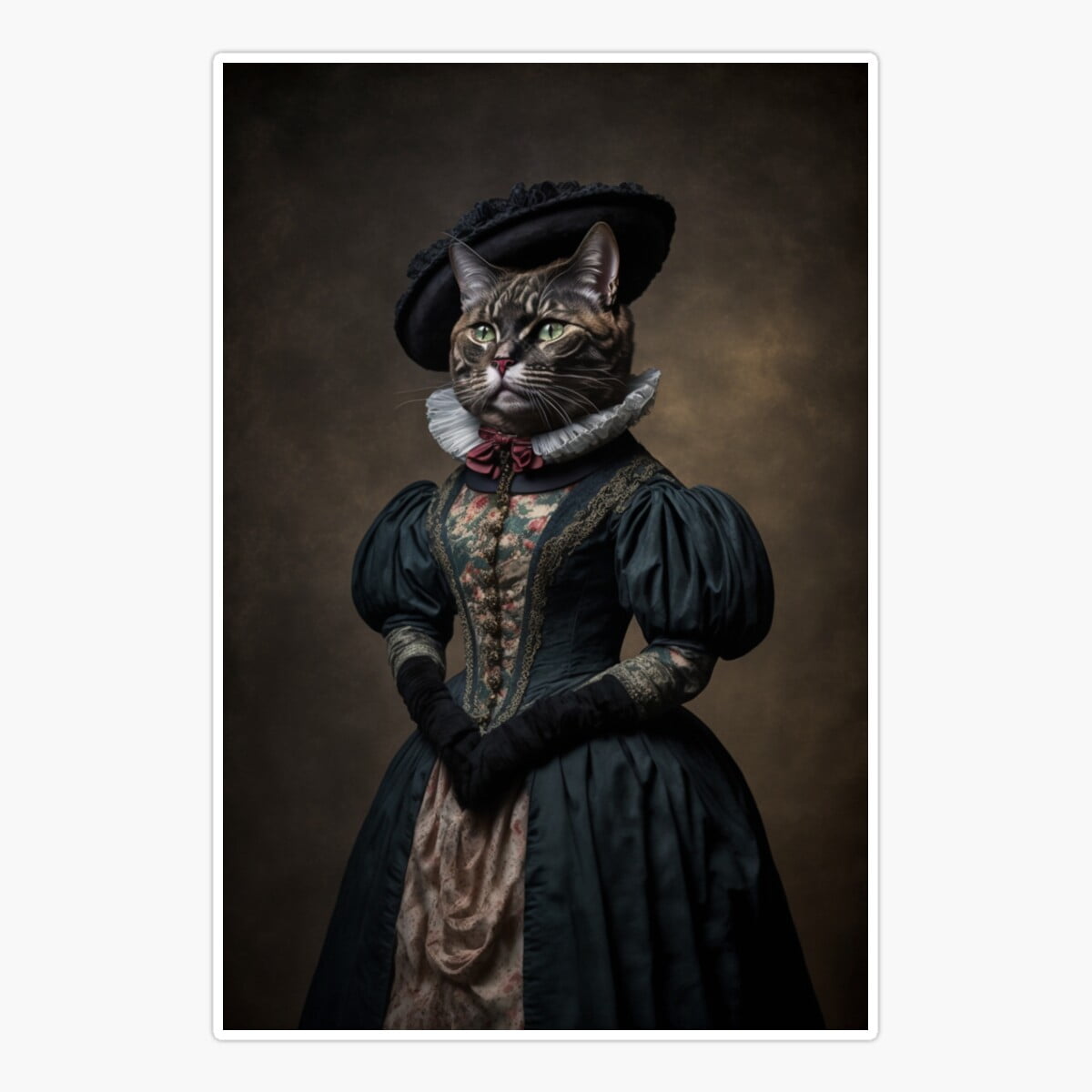 Maneki Hyper Realistic Cat Portrait Royal Renaissance Animal ...