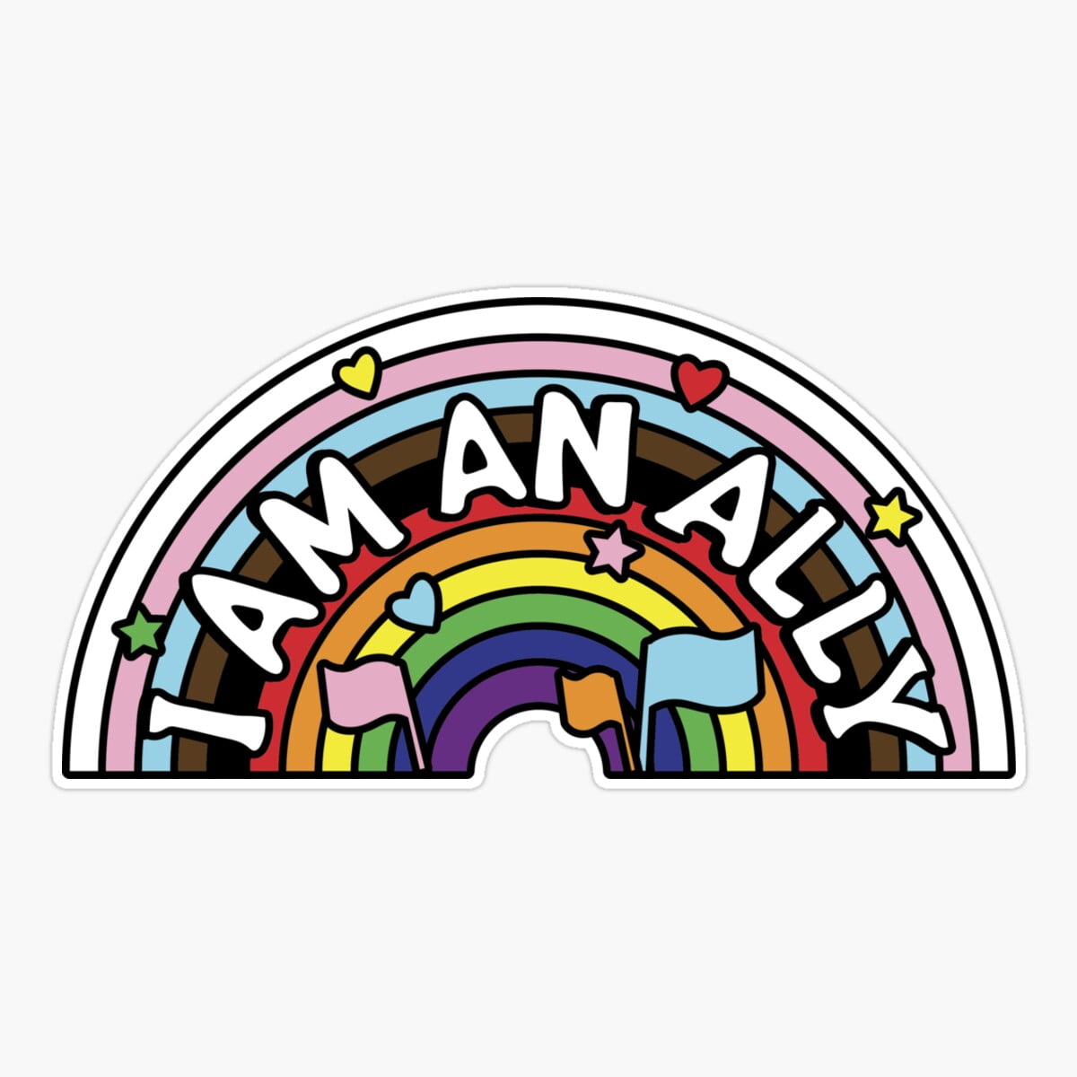 Maneki I Am An Ally Er, Phone Decal Water Bottle Stickers Car Decals ...