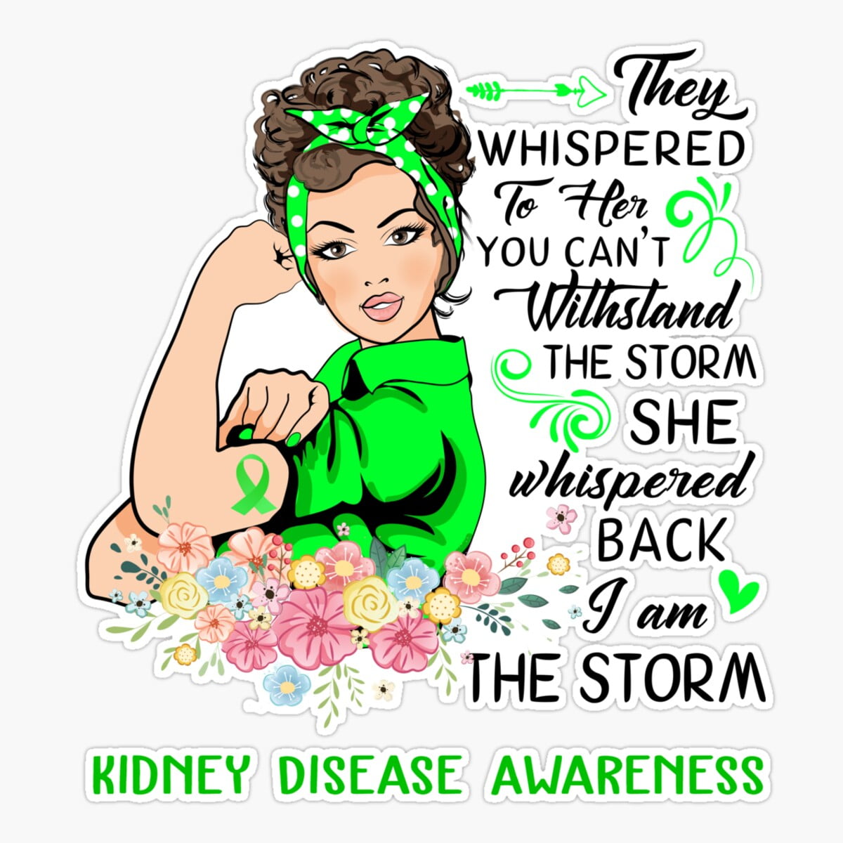 Maneki I Am The Storm Kidney Disease Awareness Er, Phone Decal Water ...