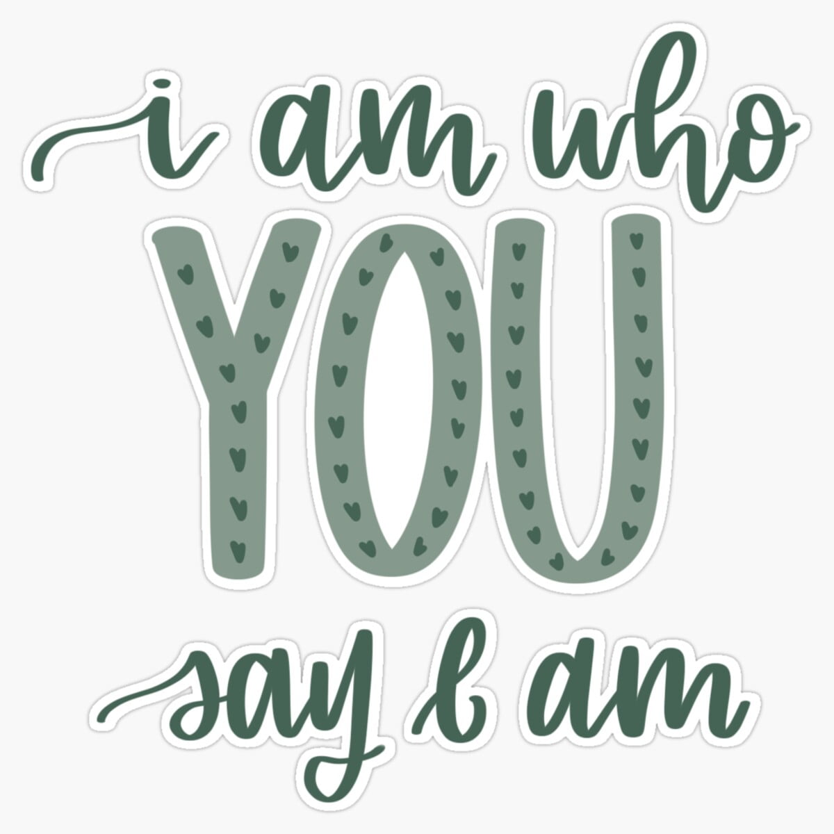 Maneki I Am Who You Say I Am Er, Phone Decal Water Bottle Stickers Car ...