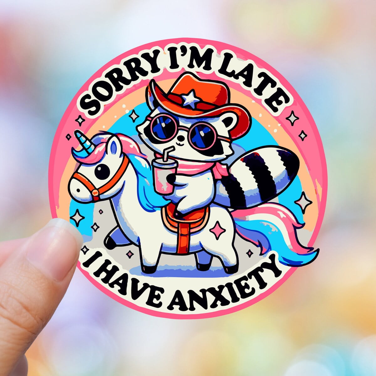 Maneki I Had Anxiety Sticker, , Anxiety Sticker, Laptop Sticker ...