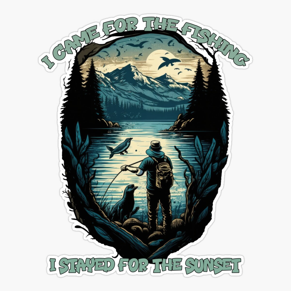 Maneki I Came Or The Ishing - I Stayed Or The Sunset Er, Phone Decal ...