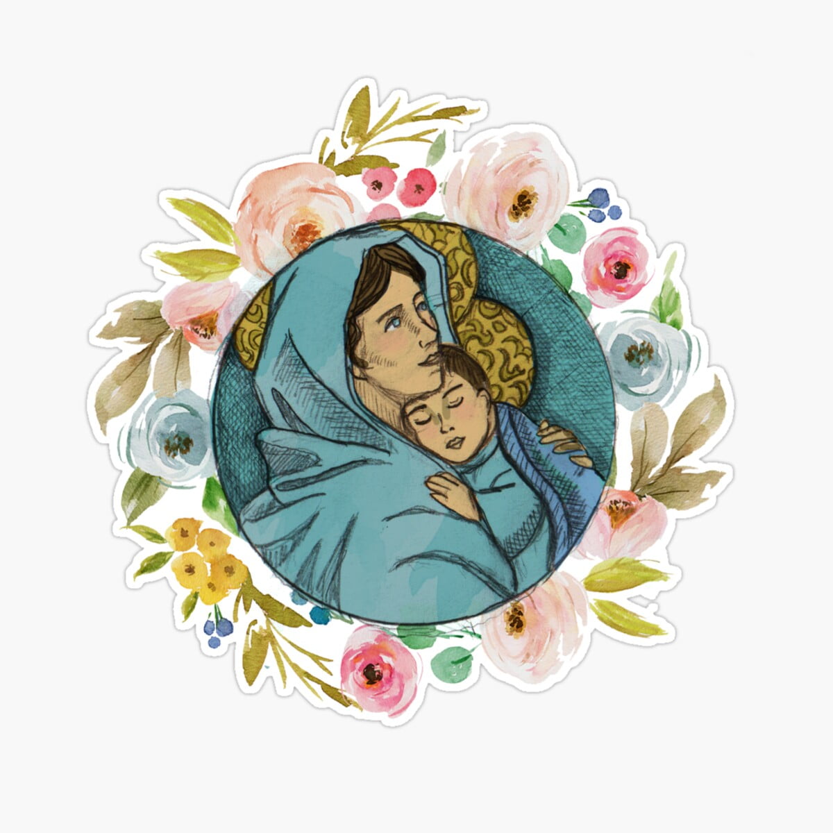 Maneki & I And Child I Catholic Ers I Christian Wall Art I Our Lady I ...