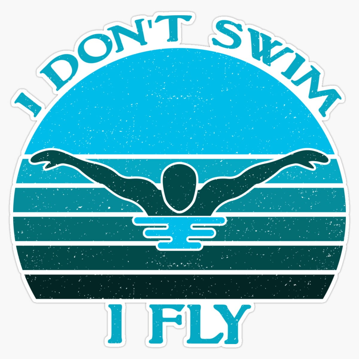 Maneki I Don'T Swim I Fly Er, Phone Decal Water Bottle Stickers Car ...