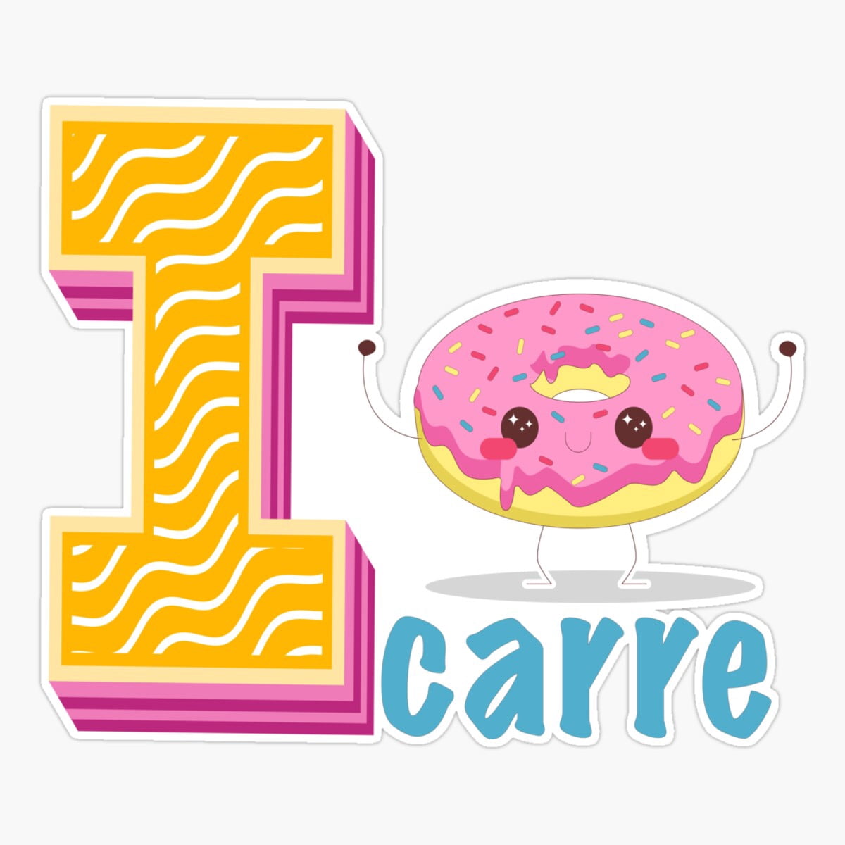 Maneki I Donut Care Sticker, Phone Decal Water Bottle Stickers Car ...