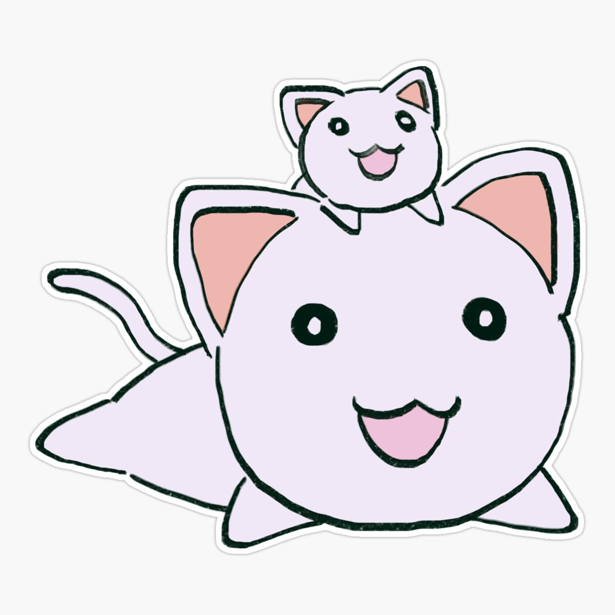 Maneki I Draw The Clic Neco Coneco Cat And Kitten Plush / Unny Azumanga ...