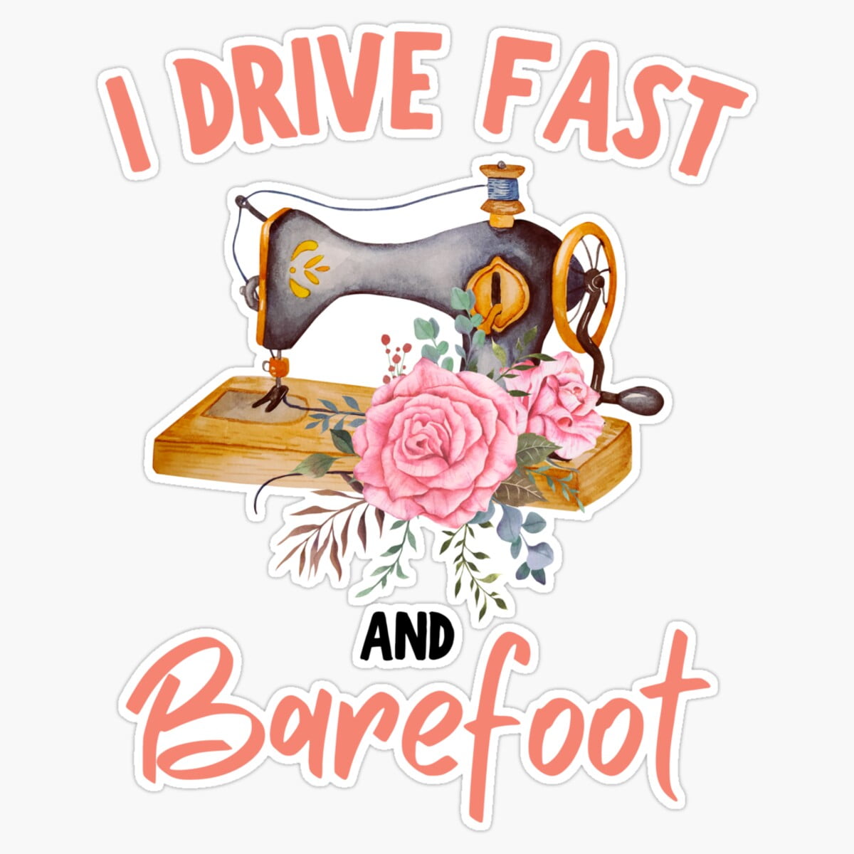 Maneki I Drive Fast And Barefoot | Sewing Machine Sewing Day | Funny ...