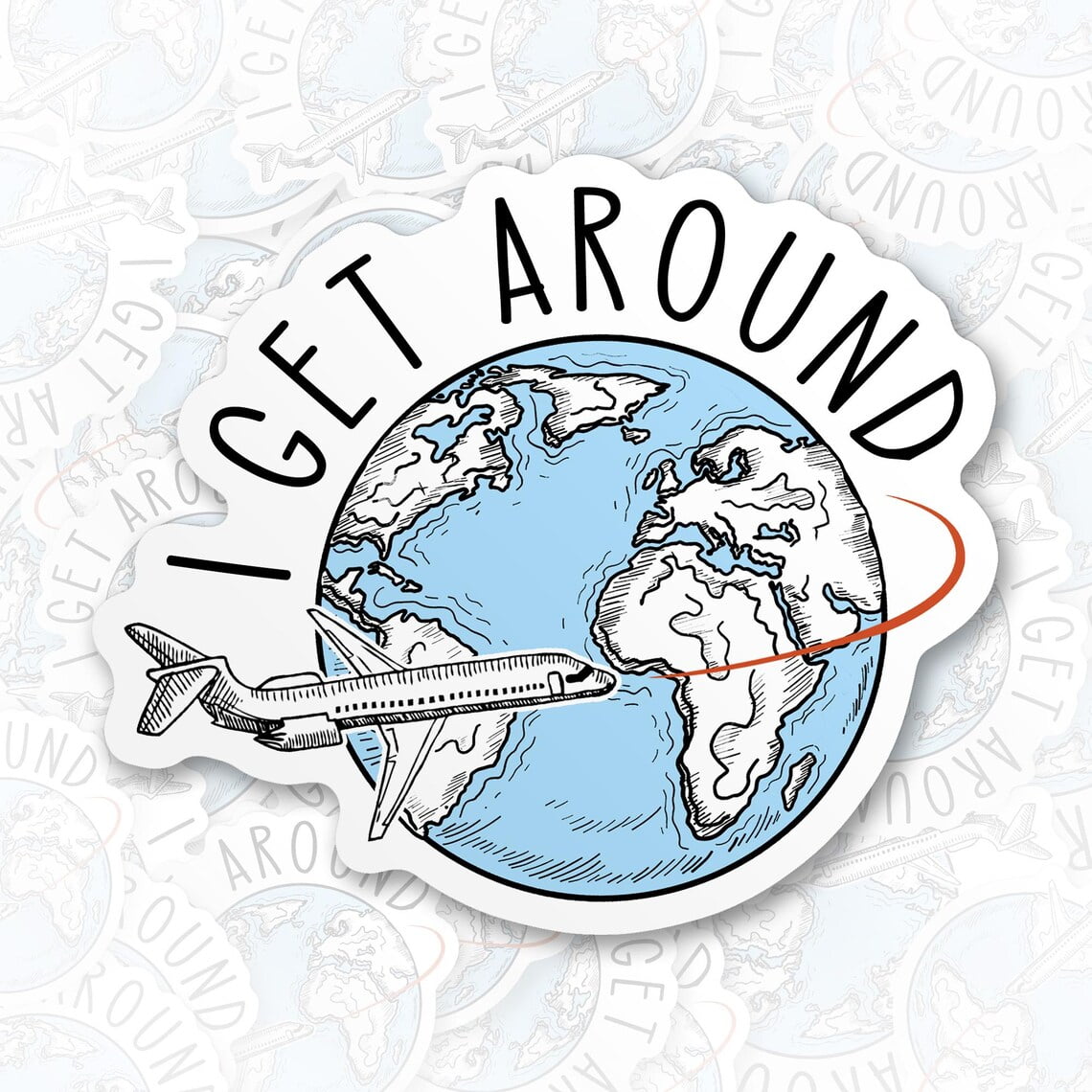 Maneki I Get Around Travel Er, Jet Set Airplane Decal For Pilots ...