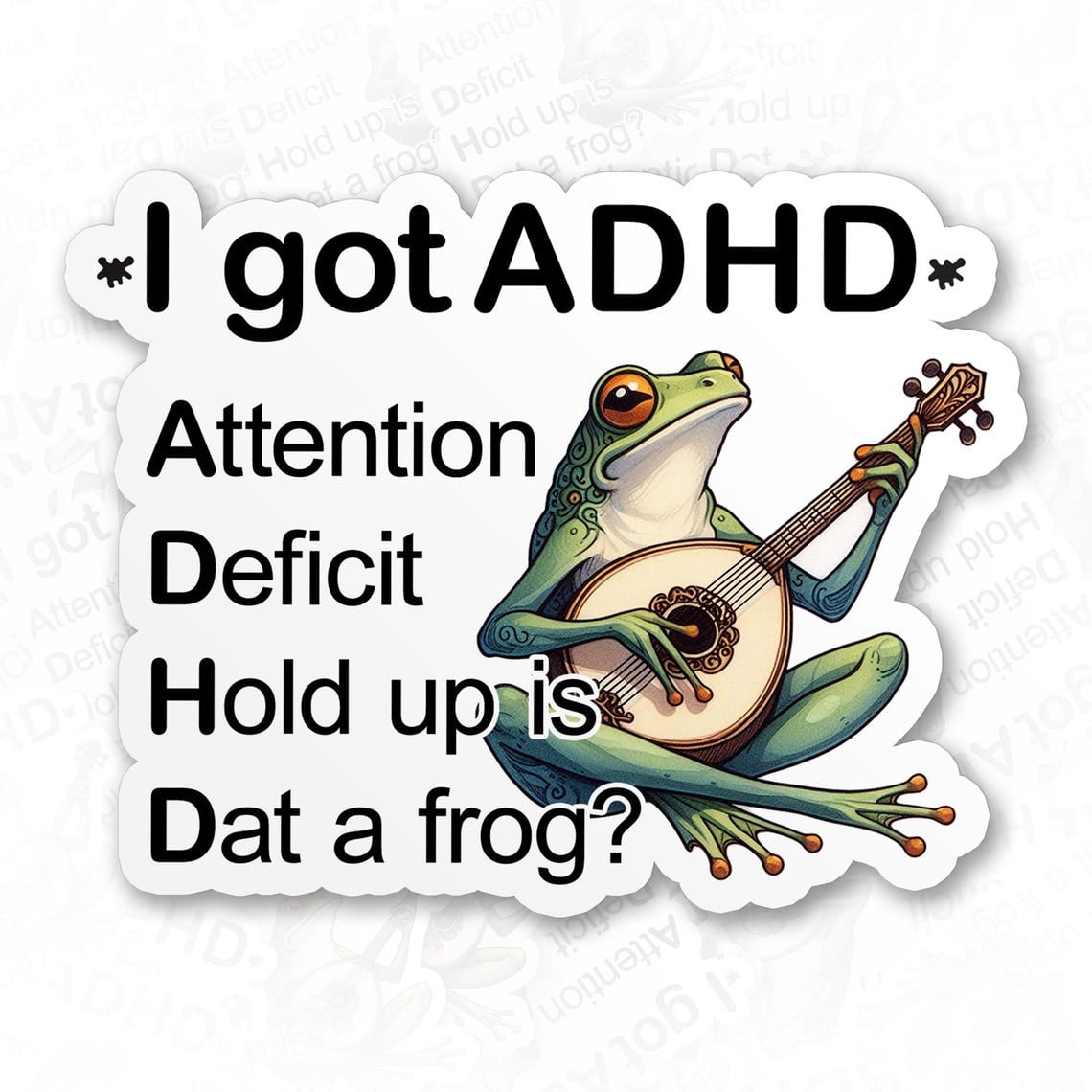 Maneki I Got Adhd Er Funny Frog Ers Overstimulated Retro Gen Z ...