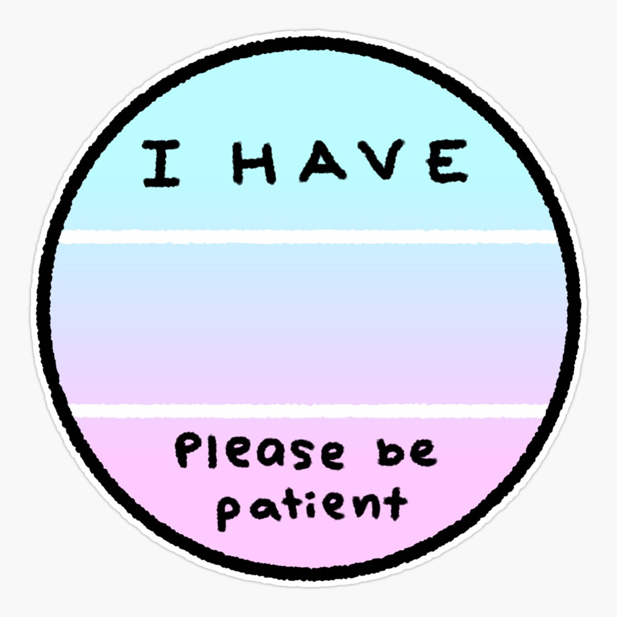 Maneki I Have ___, Please Be Patient (Round, Blank) Er, Phone Decal ...