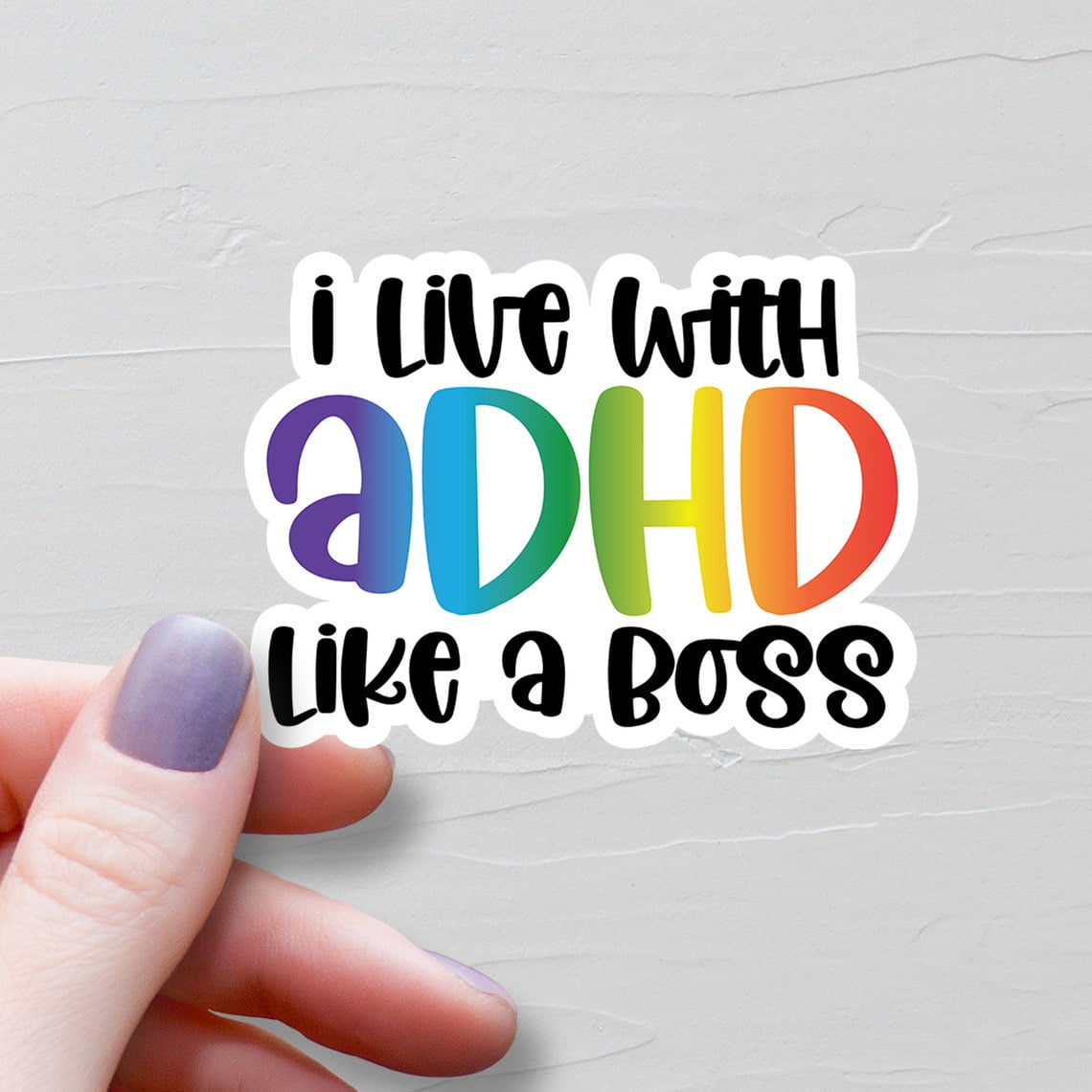 Maneki I Live With Adhd Like A Boss Er, Vinyl Adhd Ers, Adhd Gifts ...