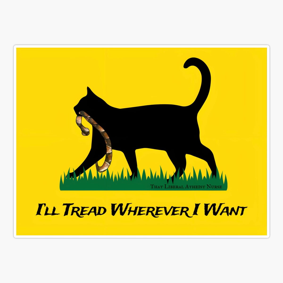 Maneki I’Ll Tread Wherever I Want Er, Phone Decal Water Bottle Stickers ...