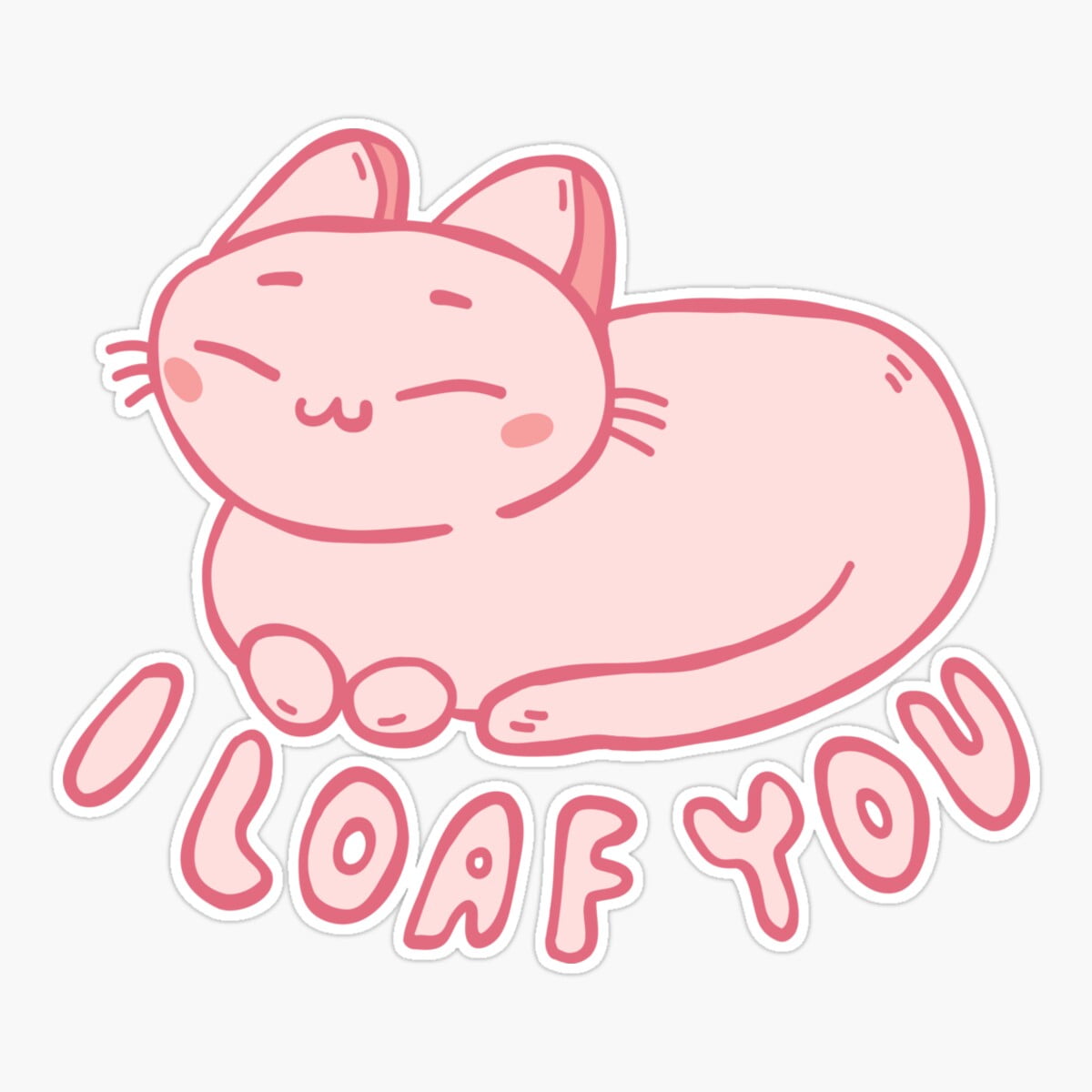 Maneki I Loa You | Cute Cat Sticker, Phone Decal Water Bottle Stickers ...