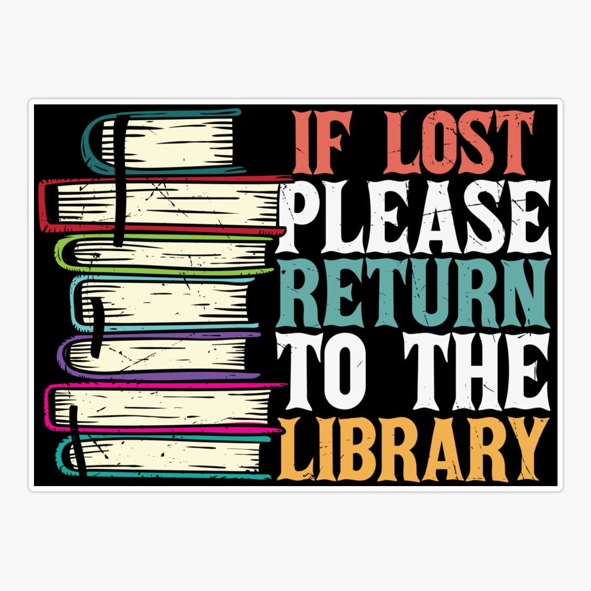 Maneki I Lost, Please Return To The Library Sticker, Phone Decal Water ...