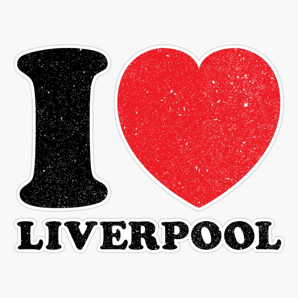 Maneki I Love Liverpool Retro Tee Er, Phone Decal Water Bottle Stickers ...