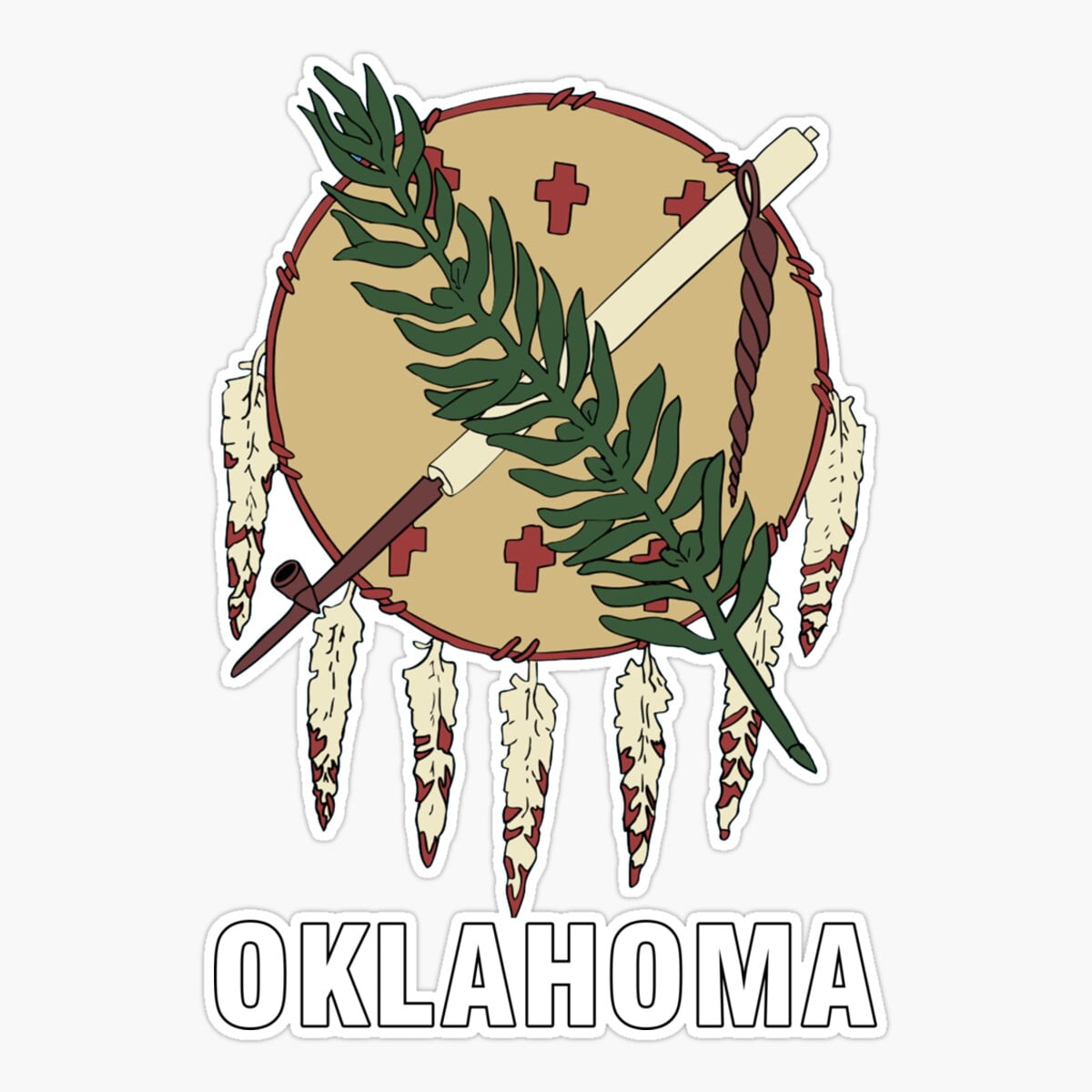 Maneki I Love Oklahoma Er, Phone Decal Water Bottle Stickers Car Decals ...