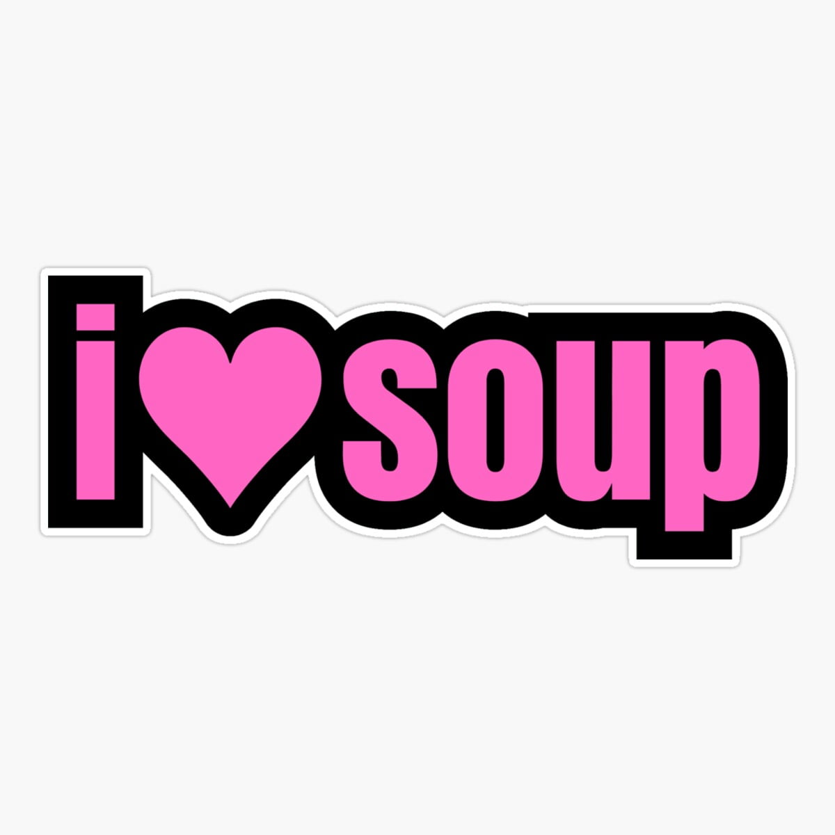 Maneki I Love Soup Sticker, Phone Decal Water Bottle Stickers Car ...