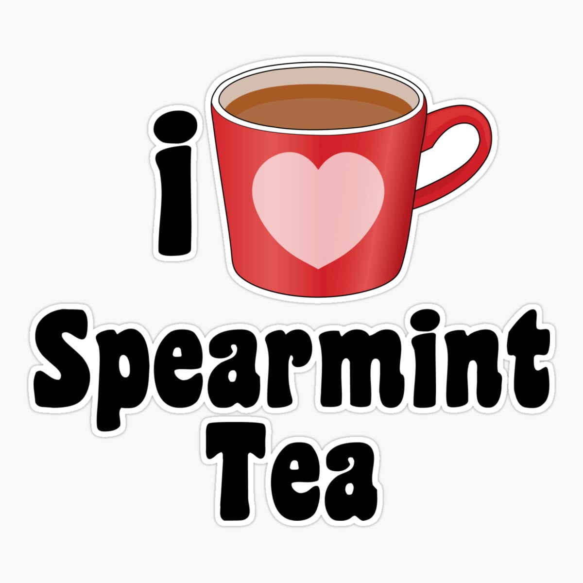 Maneki I Love Spearmint Tea - Designs For Tea Lovers Er, Phone Decal ...