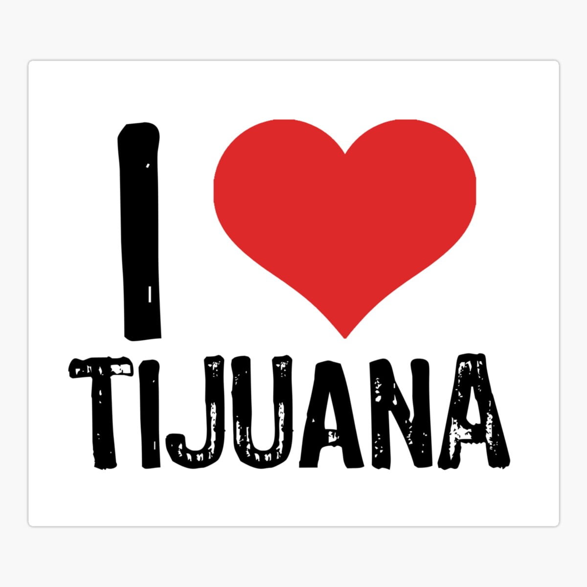 Maneki I Love Tijuana Sticker, Phone Decal Water Bottle Stickers Car ...