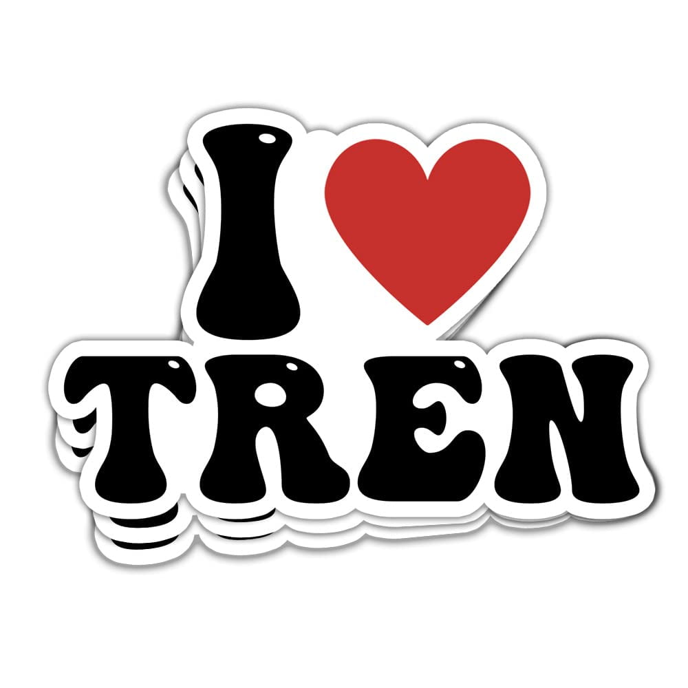 Maneki I Love Tren Sticker Funny Gym Workout Sticker Body Builder Gift ...