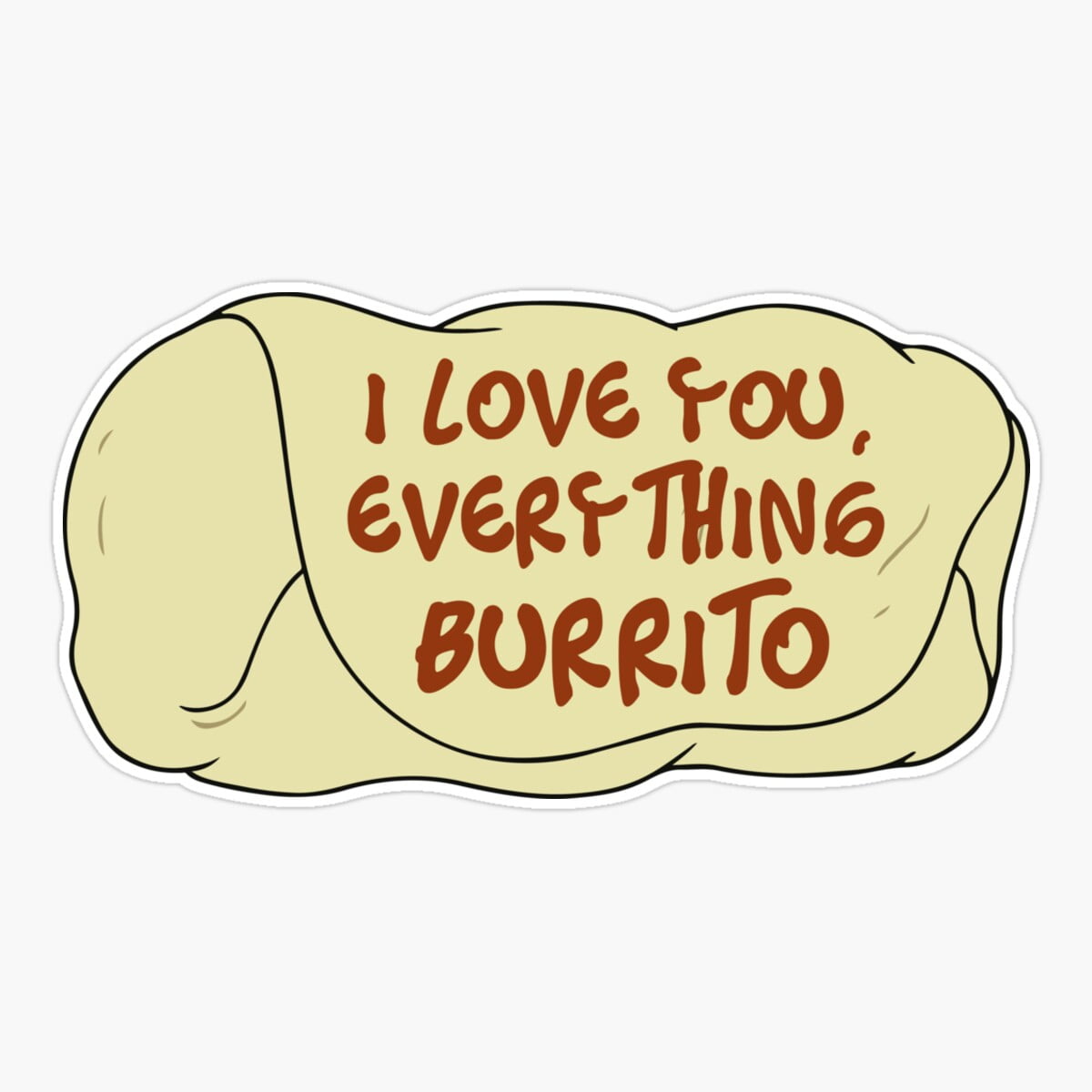 Maneki I Love You Everything Burrito Er, Phone Decal Water Bottle ...