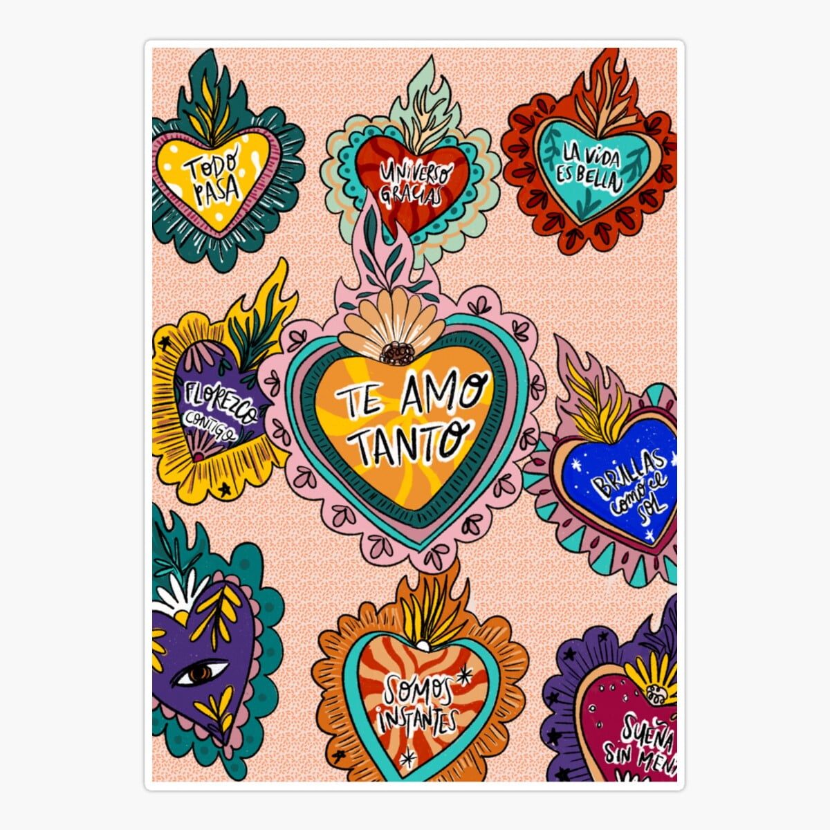 Maneki I Love You So Much Sticker, Phone Decal Water Bottle Stickers ...