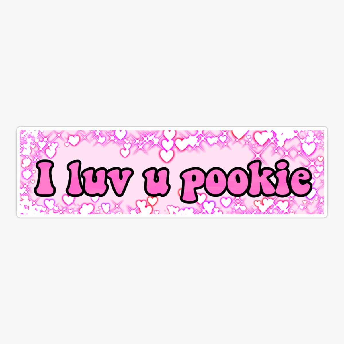 Maneki I Luv U Pookie Er, Phone Decal Water Bottle Stickers Car Decals ...