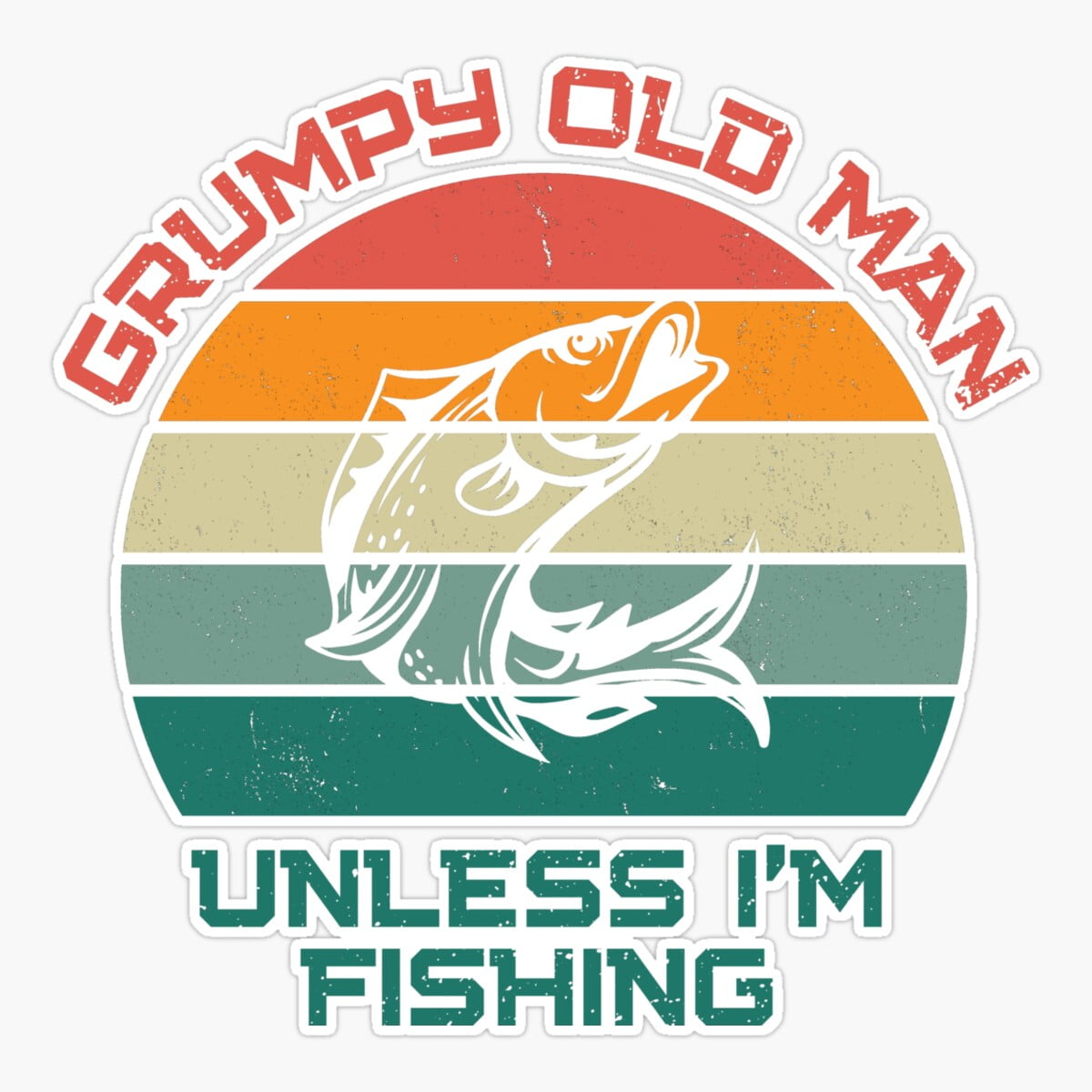 Maneki I’M A Grumpy Old Man Unny Ishing Gits Er, Phone Decal Water Bottle Stickers Car Decals ...