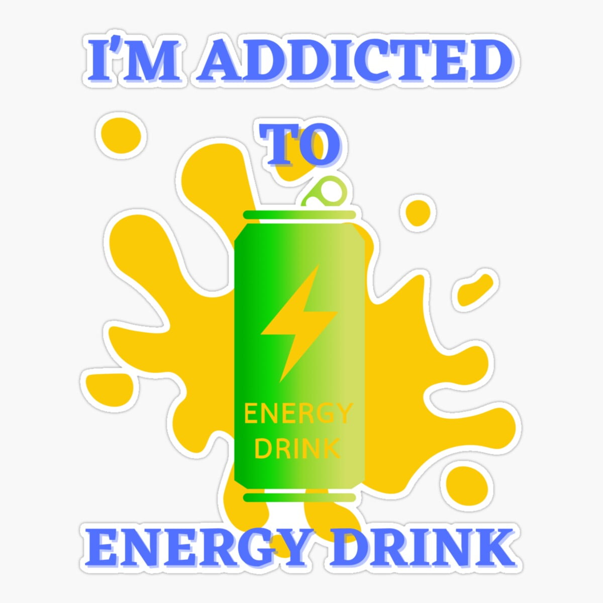 Maneki I'M Addicted To Energy Drink Er, Phone Decal Water Bottle ...