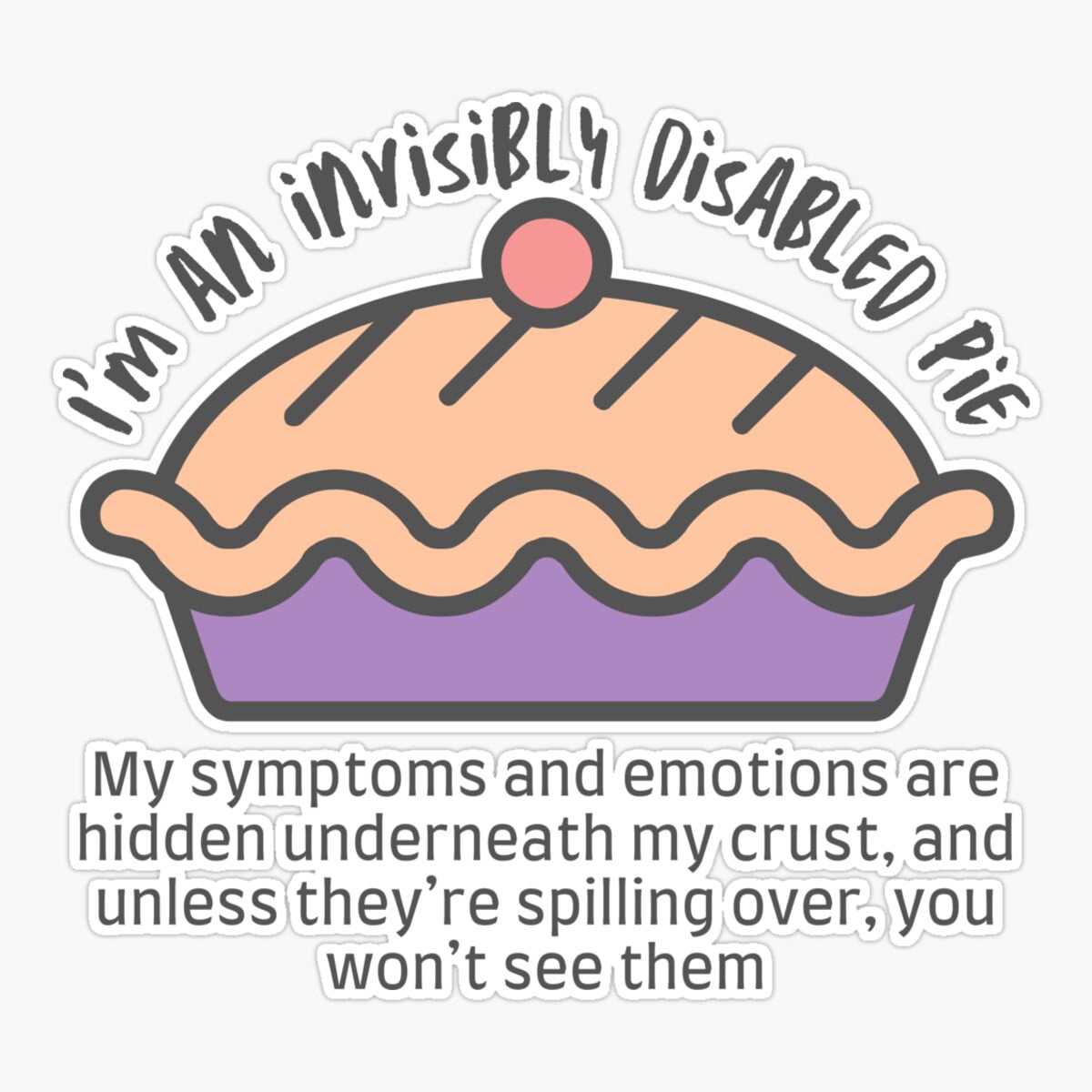 Maneki I'M An Invisibly Disabled Pie (Version 6) Er, Phone Decal Water ...