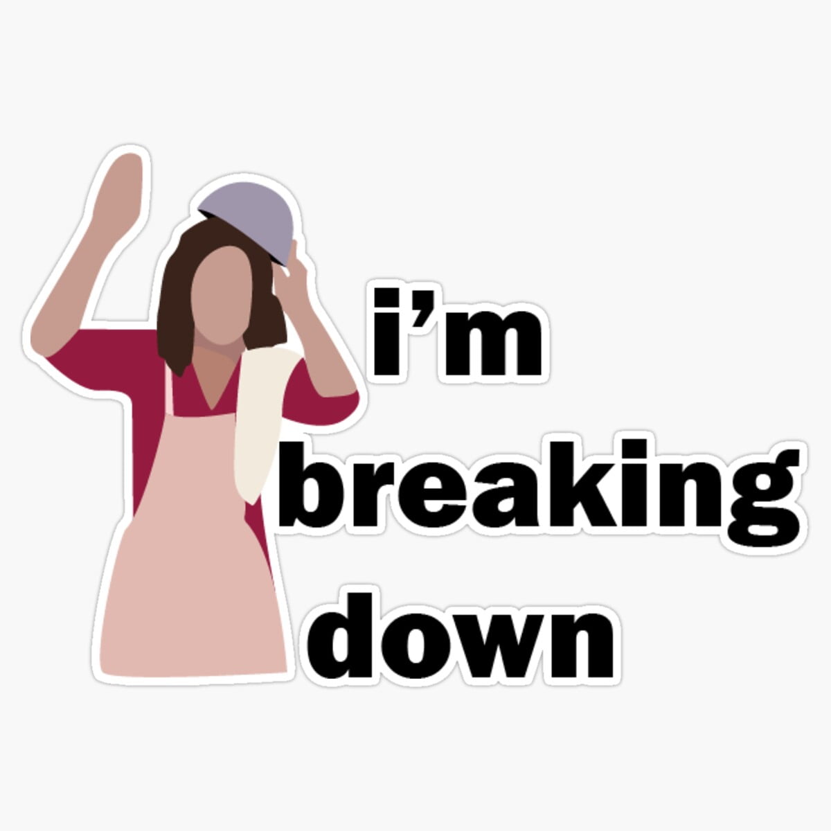 Maneki I'M Breaking Down Er, Phone Decal Water Bottle Stickers Car Decals, Funny Birthday Gift ...