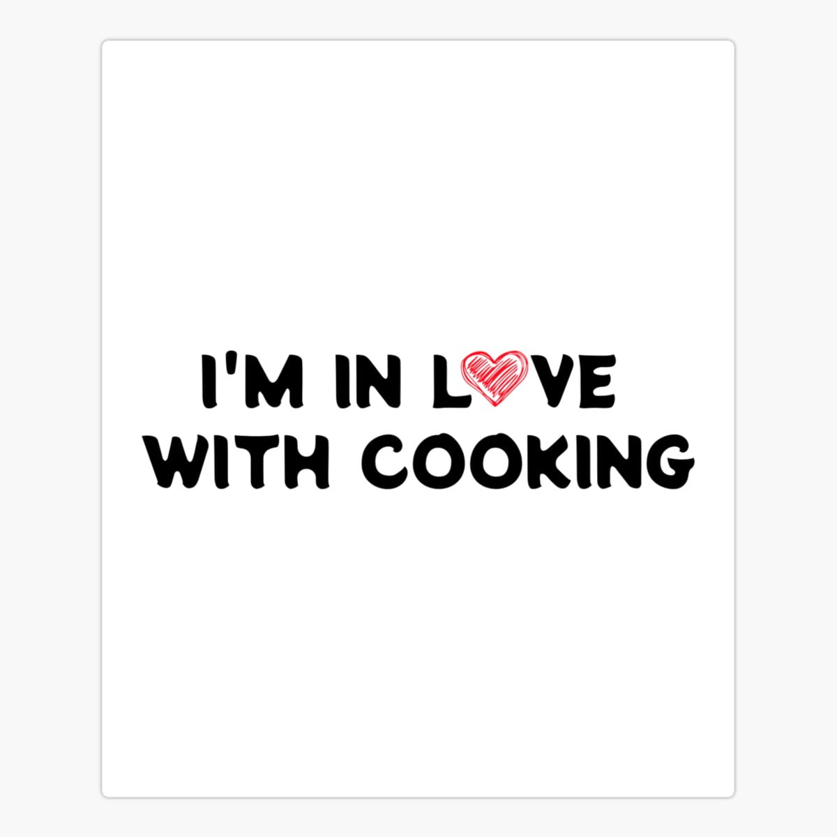 Maneki I'M In Love With Cooking Sticker, Phone Decal Water Bottle ...