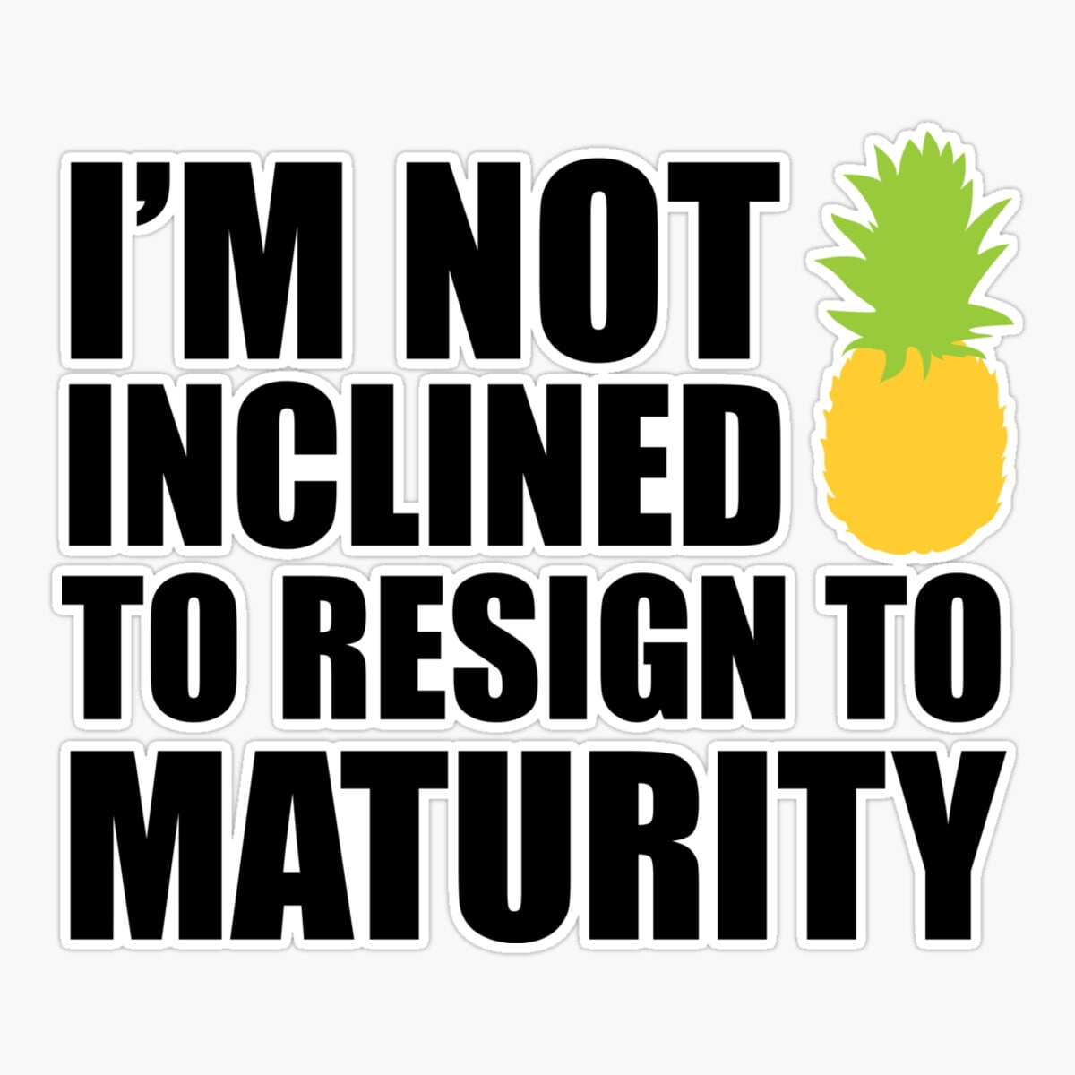 Maneki I'M Not Inclined To Resign To Maturity Er, Phone Decal Water ...