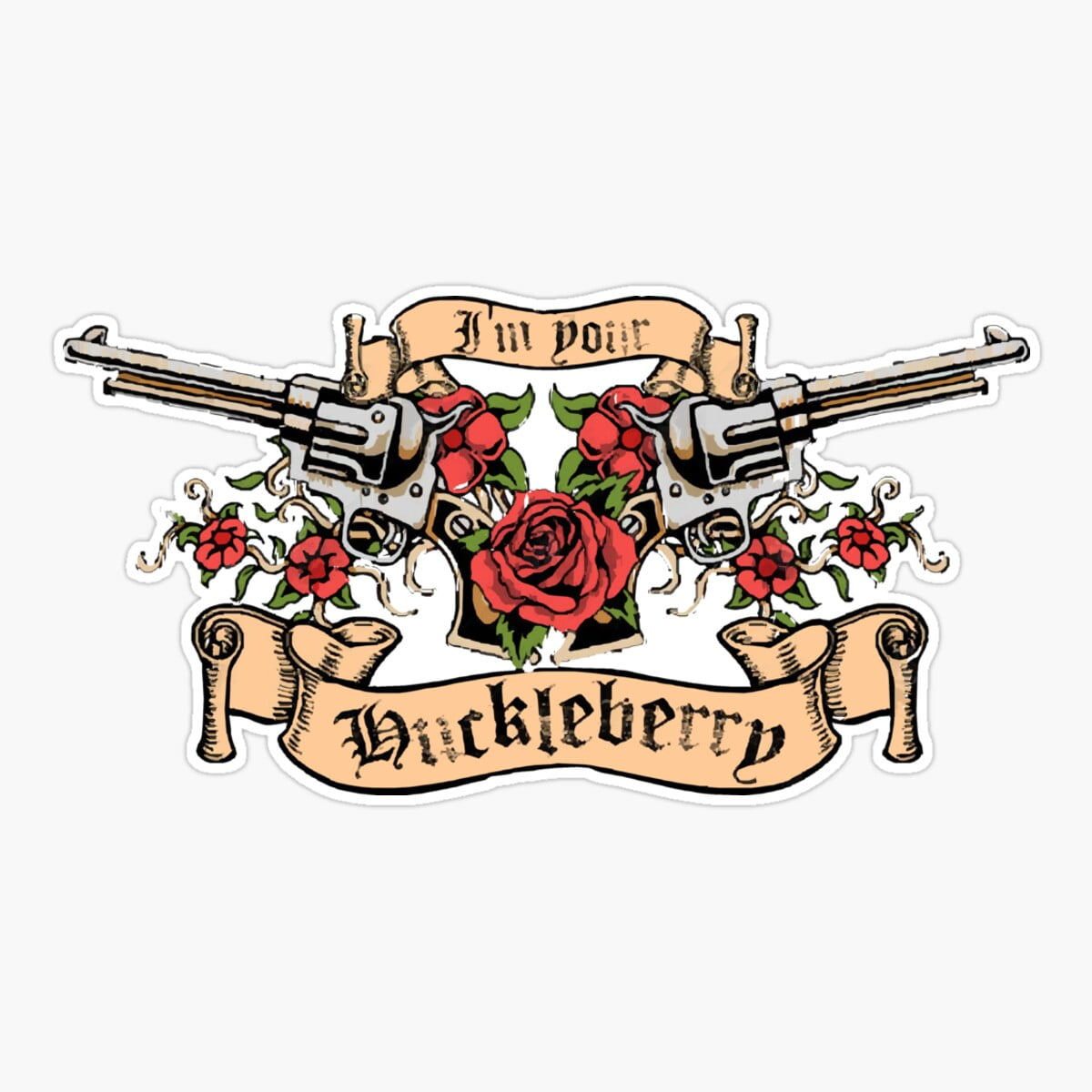 Maneki I'M Your Huckleberry Say When Art Git Er, Phone Decal Water Bottle Stickers Car Decals ...